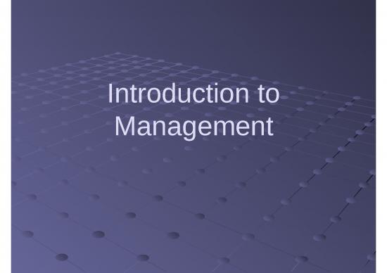 Slideshare Management 75200 | Introduction To Management
