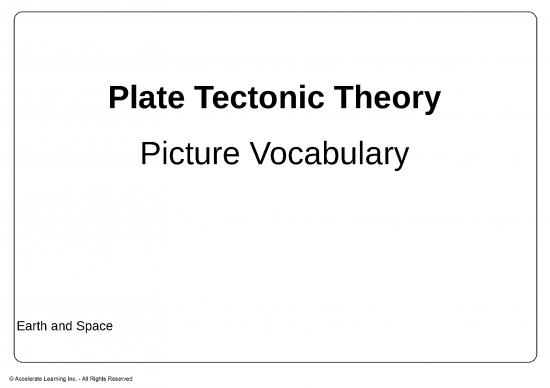Plate Tectonic Picture Vocabulary