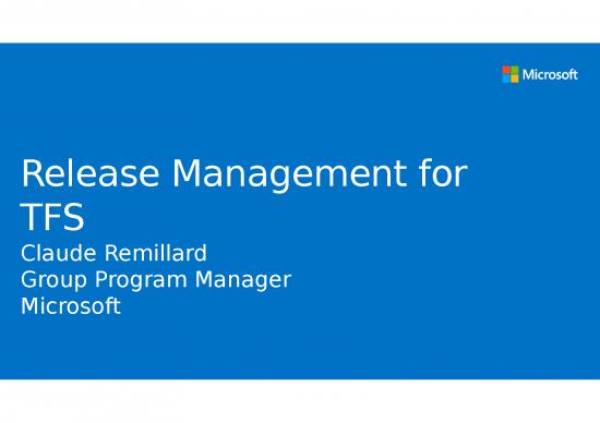 Slideshare Management 75375 | Release Management Overview