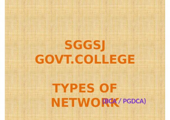 Network Ppt 76413 Types Of Network