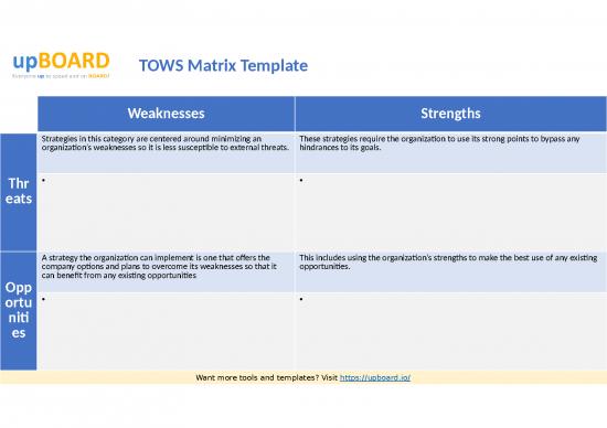 Tows Matrix Ppt 75644 | Free Tows Matrix Template Powerpoint Download