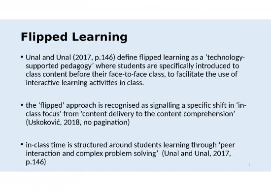 Students' Experiences Of A Flipped Classroom Model Of Blended Learning