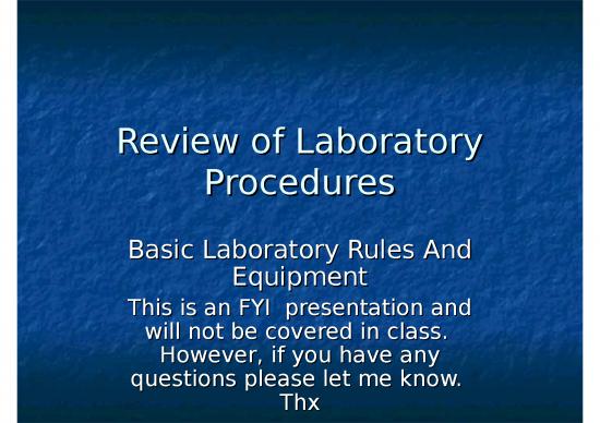 Area Ppt 77663 | Laboratory Procedures