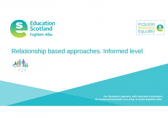 Behaviour Therapy Ppt 78476 | Relationship Based Approches Informed Level