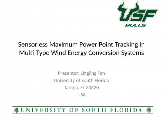 Wind Energy Ppt 78634 Sensorless Maximum Power Point Tracking In Multi Type Wind