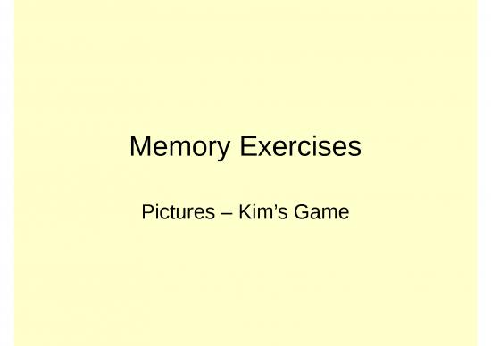 Memory Kims Game 4 And 5 Objects