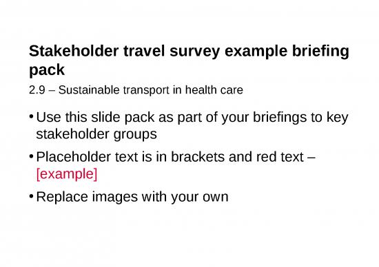 Survey Ppt 80558 | Stakeholder Travel Survey Briefing Pack Example