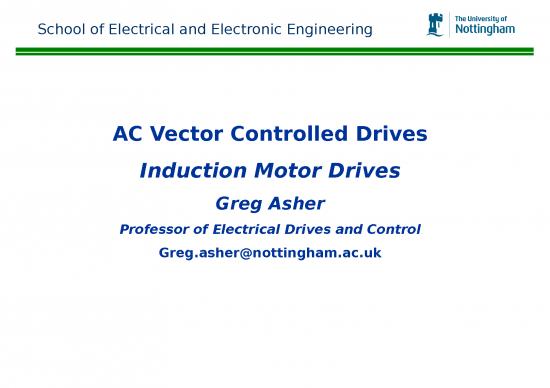 Motor Ppt 83439 | Ac Vector Drives1 Revision
