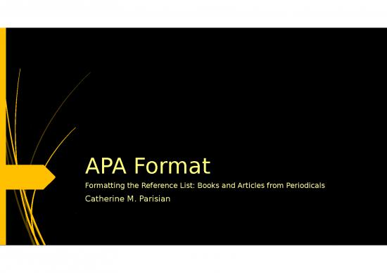 Reference Ppt 81894 | Apa Format Reference List