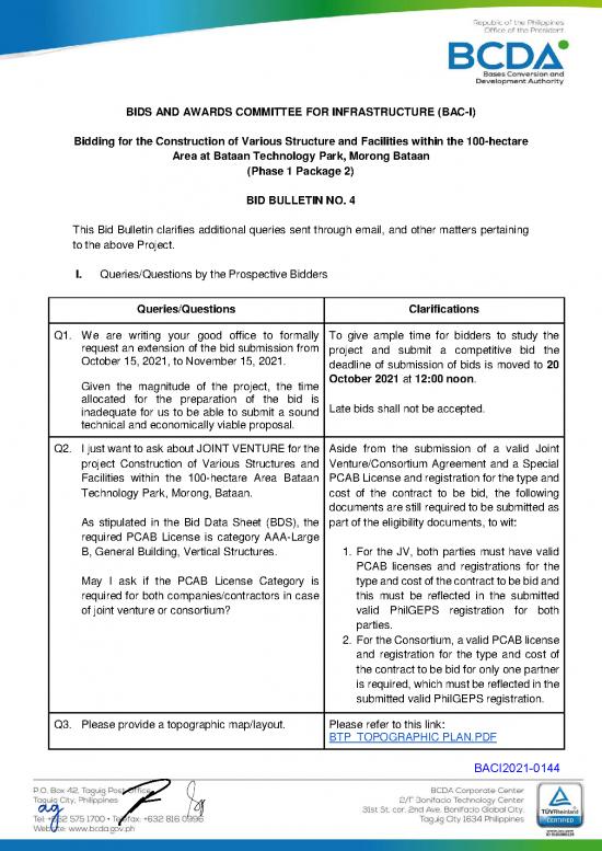 Construction Pdf 84151 | Bulletin N4 Additional Clarifications