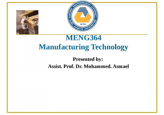 Manufacturing Ppt 82419 | Introduction And Overview Of Manufacturing
