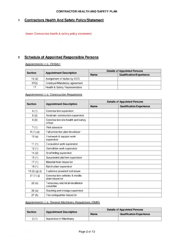 Construction Pdf 84111 | Appendix 7 Contractor Health And Safety Plan