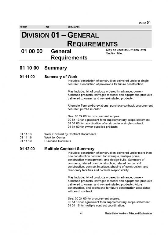 Construction Pdf 84106 | Masterformat 2018 Web