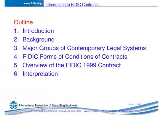 Fidic Contracts Pdf 83819 | Review And Overview Of Fidic Contracts