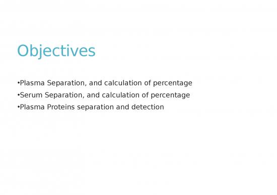 Separation Of Plasma And Serum From Whole Blood Practical