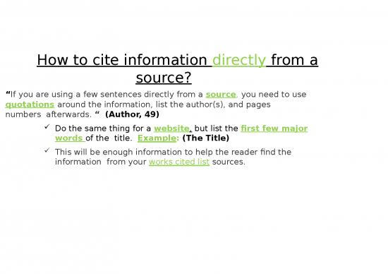 Powerpoint Citation Mla 81813 | How To Do A Works Cited List In Mla Format