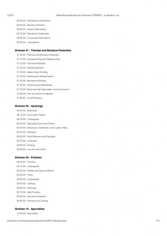 Construction Pdf 83876 | Masterformat Specification Divisions Construction Pdf 83876 | Masterformat Specification Divisions