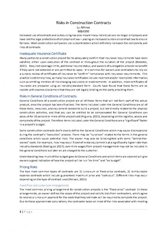 Sample Contract For Construction 84000 | Risks In Construction ...