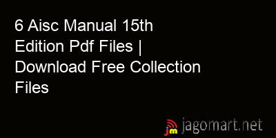 6 Aisc Manual 15th Edition Pdf Files | Download Free Collection Files