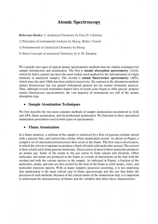 Instrumental Methods Of Analysis Pdf 86443 Atomic Spectroscopy Part 1