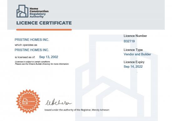 Hcra Licence Certificate
