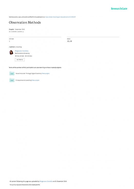 Types Of Research Methods Pdf 86598 | Observation Methods
