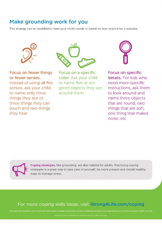 Grounding Exercises Pdf 86698 | Coping Skills For Kids Grounding Your ...