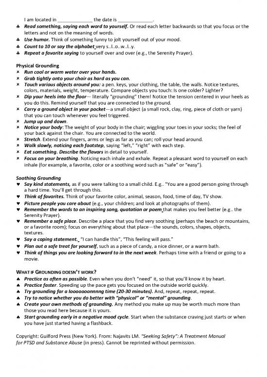 Reality Therapy Pdf 85863 | Grounding Techniques 1