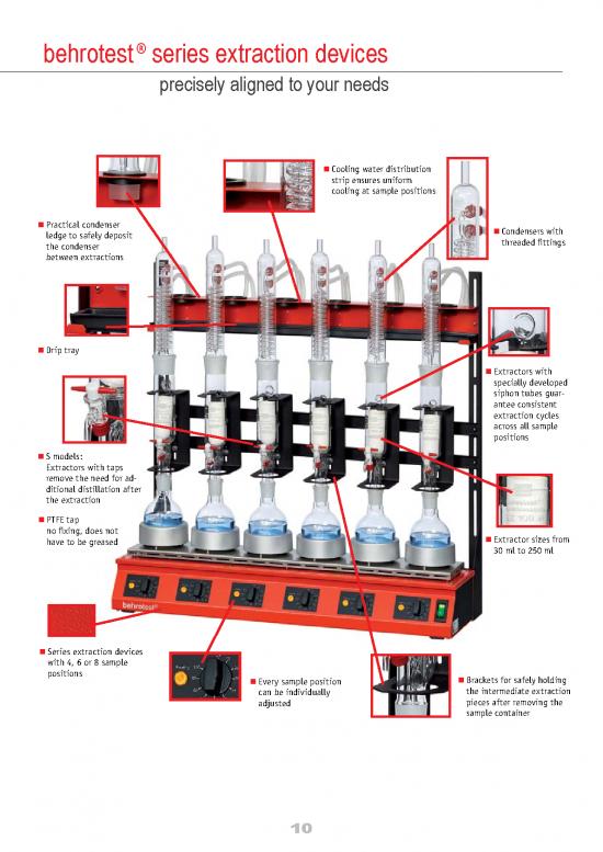 Soxhlet Extraction Pdf 85847 | Behr Soxhlet Extraction Brochure