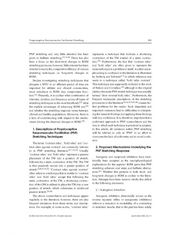 Pnf Stretching Pdf 86075 | Proprioceptive Neuromuscular Facilitation ...
