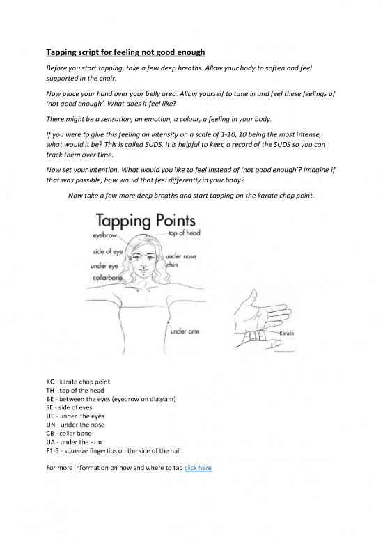 Colour Therapy Pdf 88699 | Tapping Script For Feeling Not Good Enough