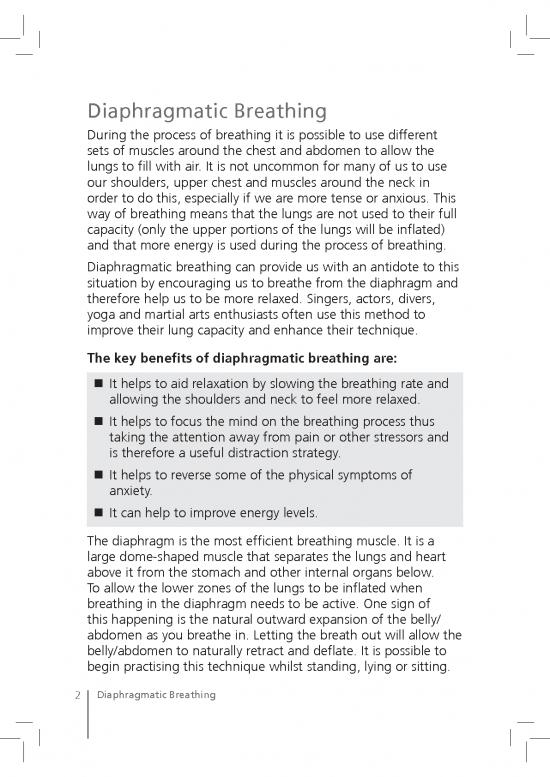 Diaphragmatic Breathing