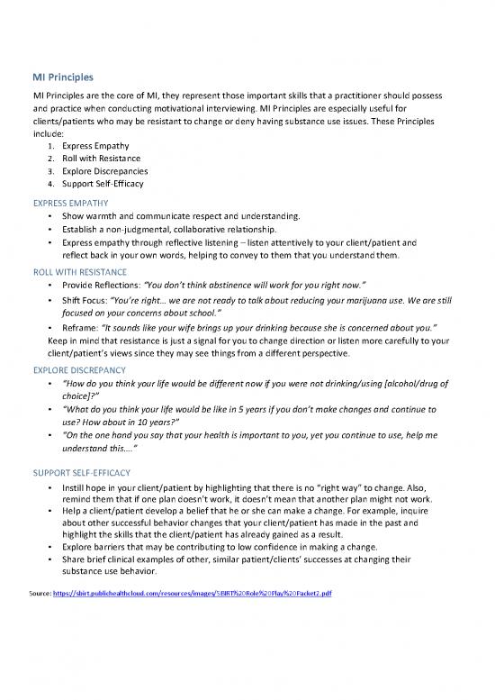 Oars Motivational Interviewing Pdf 89051 | Mi Strategies Cheat Sheet