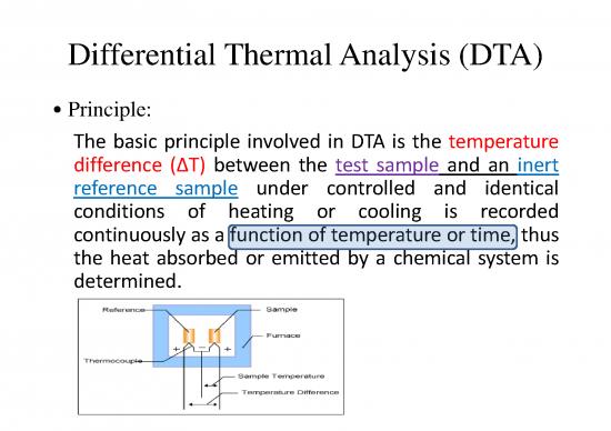 Differential Thermal Analysis