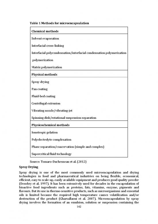 Microencapsulation Pdf 87726 Microencapsulation And Spray Drying