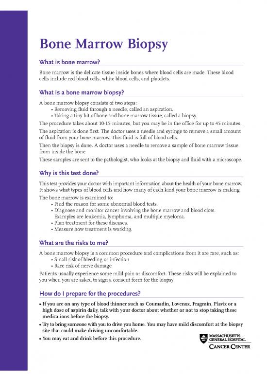Bone Marrow Aspiration Procedure Pdf 90153 | Bone Marrow Biopsy Sheet Bone Marrow Aspiration Procedure Pdf 90153 | Bone Marrow Biopsy Sheet