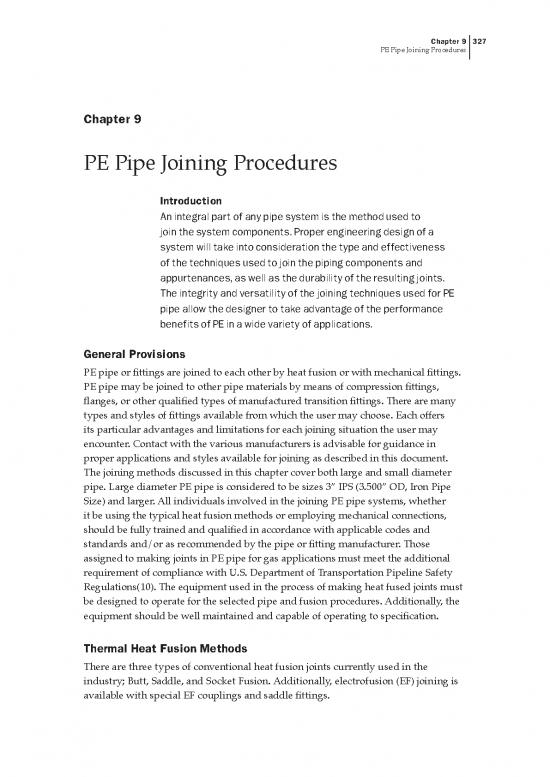 Chapter 9 Pe Pipe Joining Procedures
