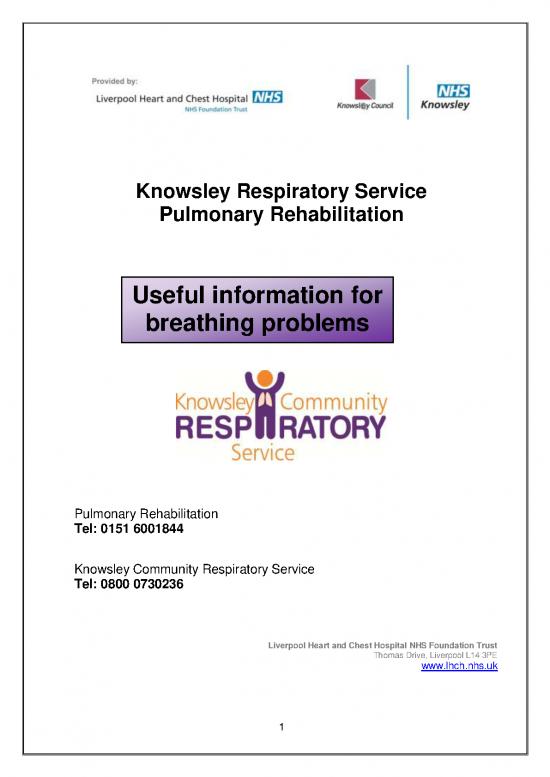 Breathing Exercise Pdf 90113 | Patient Education Booklet Final Version ...