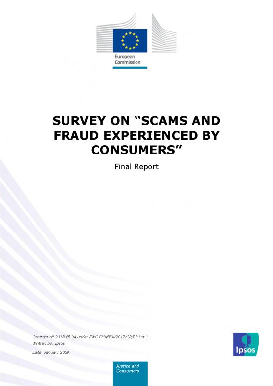 Report Pdf 90844 | Survey On Scams And Fraud Experienced By Consumers ...