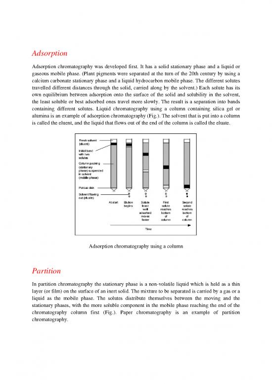 Chromatography And Distillation