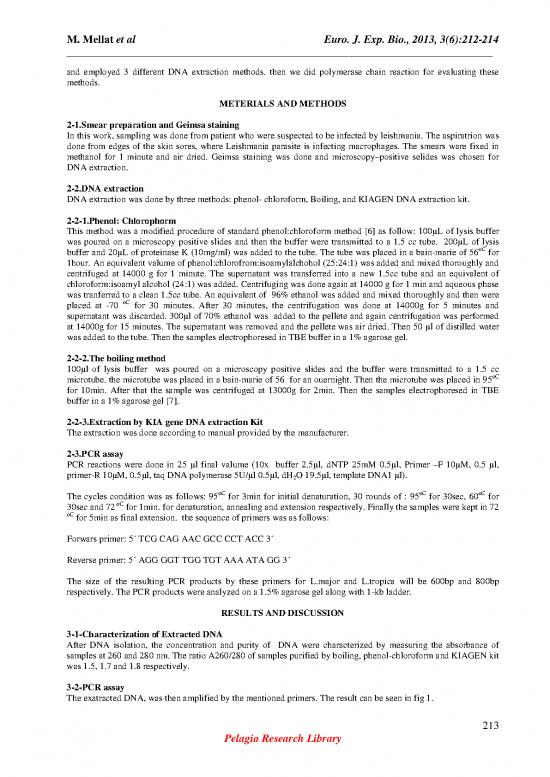 Dna Extraction Methods Pdf 90400 Comparison Of Three Different Dna