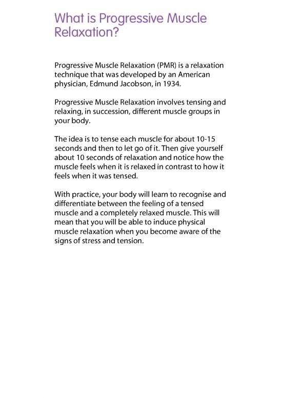 Jacobson Progressive Muscle Relaxation Pdf 91773 | 00006891 Progressive ...