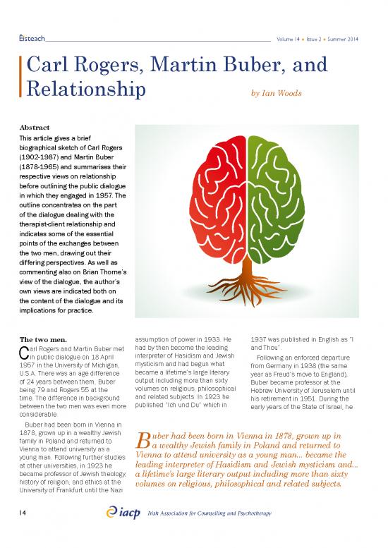 Carl Rogers Theory Pdf 96282 | Carl Rogers Martin Buber And ...