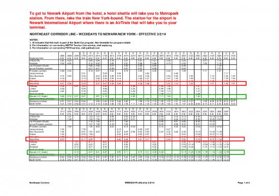 Nec Train Schedule Weekdays