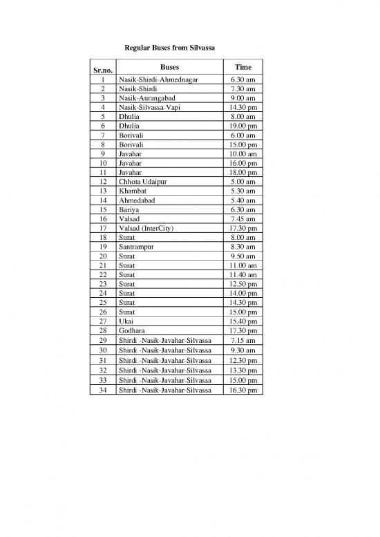 Schedule Pdf 94546 | Ahmednagar To Shirdi Msrtc Bus Time Table