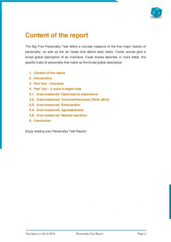 Personality Pdf 96793 | Anonymous Sample Report Personality Test 123test