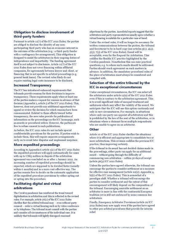 Icc Rules 2021 Pdf 95203 | Freshfields Client Briefing High Impact ...