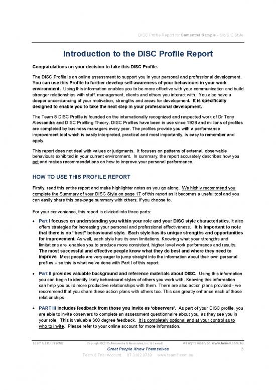Therapeutic Communication Pdf 96728 | 3723sample Samantha Disc Profile Aus