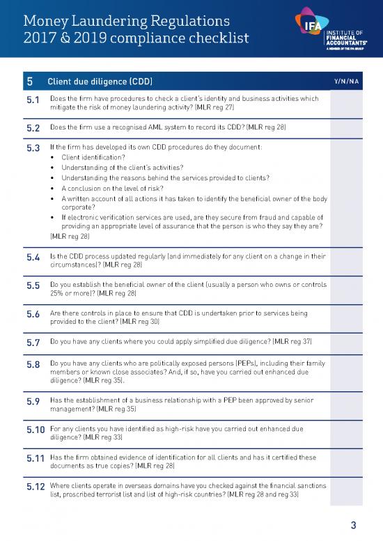 Money Laundering Regulations 2017 Pdf 95259 | Aml Checklist Final 07421
