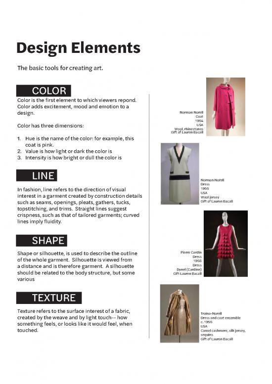 Fashion Pdf 95660 | Elements And Principles Of Fashion Design